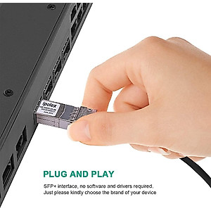 ipolex 10G SFP+ Twinax Cable, SFP Patch Cable, Direct Attach Copper(DAC) Passive Cable,for Cisco SFP-H10GB-CU0.5M,Meraki,Ubiquiti UniFi UC-DAC-SFP+,TP-Link TL-SM5220-0.5M,Mikrotik and More,0.25m~7m