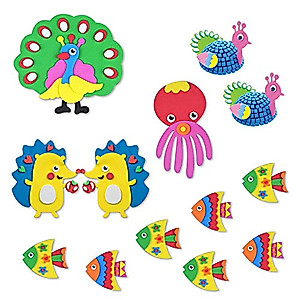 Upins 1000 Pcs Black Wiggle Googly Eyes with Self-Adhesive, 6mm 8mm 10 mm 12mm Mixed Packaging