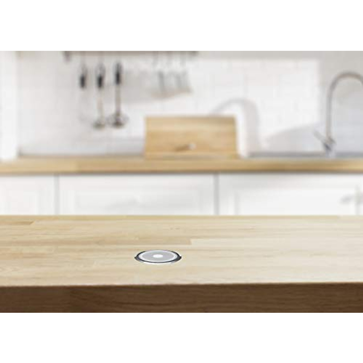 Kungfuking Intelligent Motorised Pop Up Socket Surge Protector Power Strip Retractable Power Strip with Dual USB Charging Stations for Kitchen Counter, Conference Room (White)