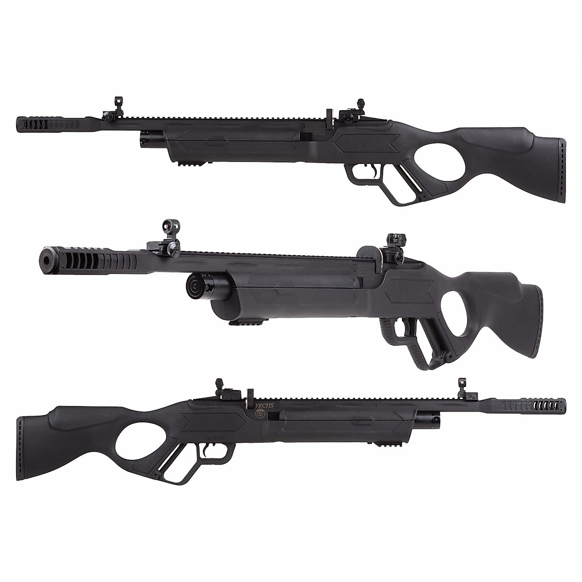 Hatsan Vectis Air Rifle with Pack of Pellets and 100x Paper Targets Bundle (Black Syn Stock) (.177 Cal + Ammo)Q