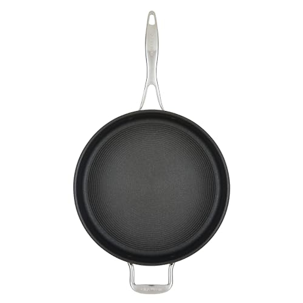 Circulon C1 Series Clad Stainless Steel with ScratchDefense Technology Cookware Nonstick Induction Saute Pan with Lid and Helper Handle, Metal Utensil Safe, 5 Quart - Polished Stainless Steel