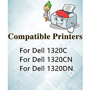 MM MUCH & MORE Compatible Toner Cartridge Replacement for Dell 1320C 310-9058 310-9060 310-9062 310-9064 High Yield to Used with Color Laser 1320c Printer (2 x Black, Cyan, Magenta, Yellow) 5-Pack