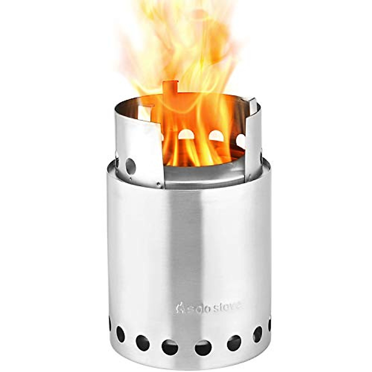 Solo Stove Titan Camping Stove Portable Stove for Backpacking and Outdoor Cooking Great Stainless Steel Camping Backpacking Stove Compact Wood Stove Design-No Batteries or Liquid Fuel Canisters Needed