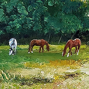 SOLD - Lush Countryside, Landscape by Internationally Renowned Painter Yary Dluhos