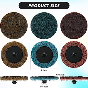 150 Pcs Sanding Discs Set 2 Inch Roll Lock Discs Sanding Pads Die Grinder Accessories Surface Conditioning Discs Fine Medium Coarse for Die Grinder Sanding Disc Surface Grind Burr Polish