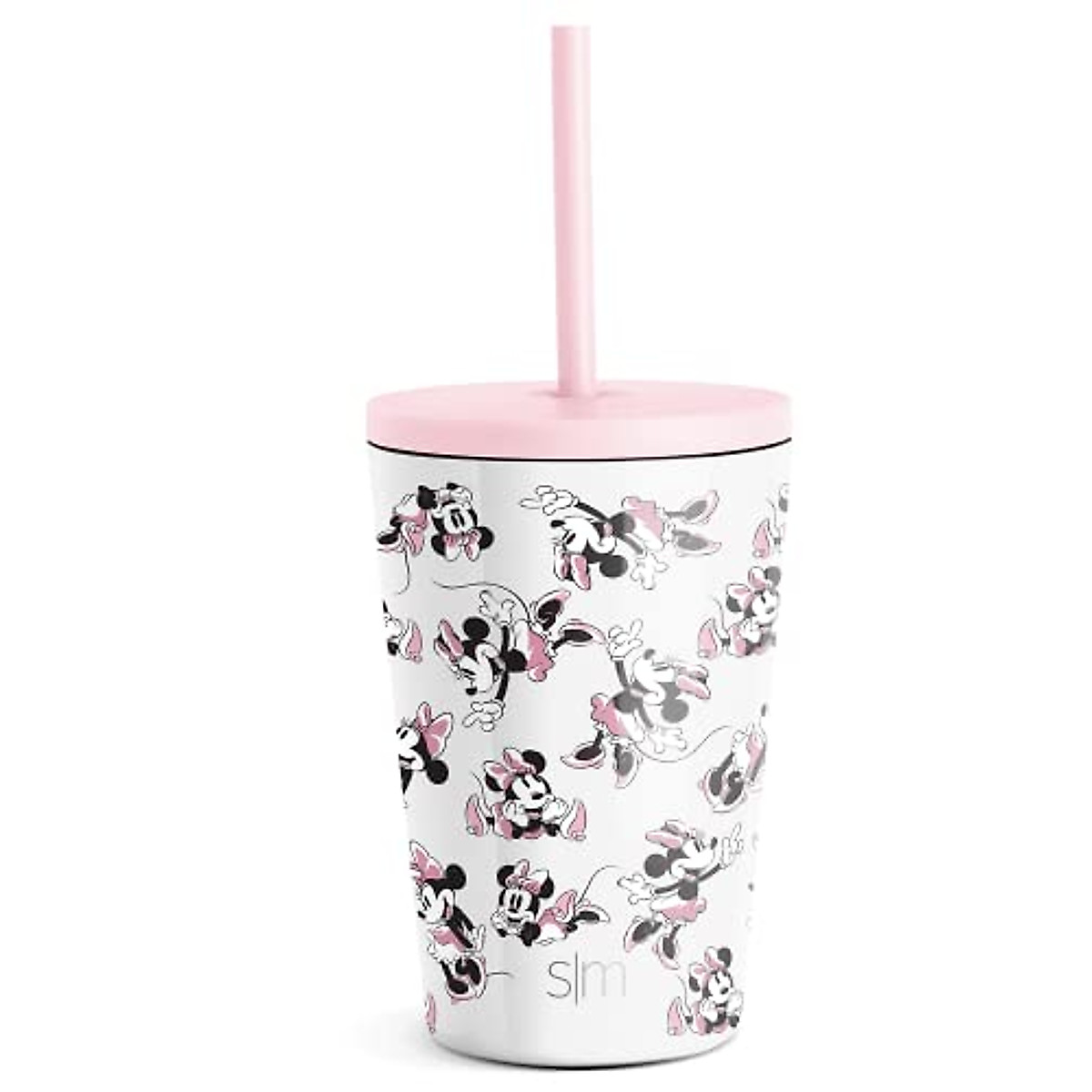 Simple Modern Disney Minnie Mouse Toddler Cup with Lid and Straw | Reusable Insulated Stainless Steel Kids Tumbler | Classic Collection | 12oz, Minnie Mouse Retro