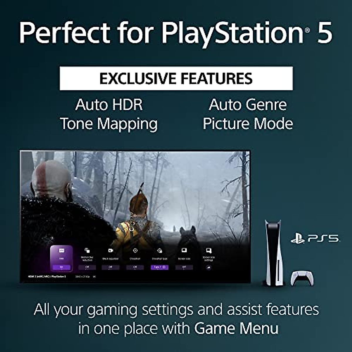 Sony 55 Inch 4K Ultra HD TV A95K Series: BRAVIA XR OLED Smart Google TV with Dolby Vision HDR,Bluetooth, Wi-Fi, USB, Ethernet, HDMI and Exclusive Features for The Playstation- 5 XR55A95K- 2022 Model