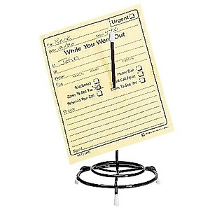 1InTheOffice Wire Receipt Spindle,Black Receipt Holder, "3 Pack" (Black)