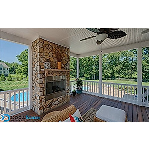 DOCAZOO DocaScreen Window Screen Replacement - Easy to Cut Fiberglass Roll Screen Door Mesh, 72 inch x 100 feet - DIY for House Windows, Door, Pool, Porch or Back Patio, Gray