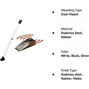 Door Stopper Alarm and Door Security Bar Bundle - House, Apartment, School, Hotel Door Security System, Adjustable Door Stoppers, Sliding Glass Door Security Bar - Lightweight, Portable Doorstops