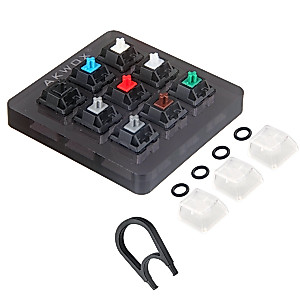 AKWOX 9-Key Cherry MX Switch Tester, Keycap Puller, Keyboard Keycap, O-Ring Sampler Tester Kit