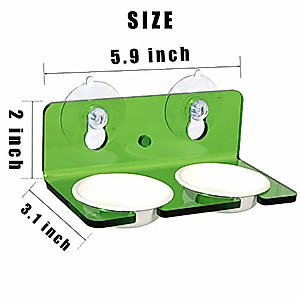 WOLEDOE Crested Gecko Feeding Ledge with 20Pcs 1oz Biodegradable Bowls, Reptile Food Cups and Water Dish