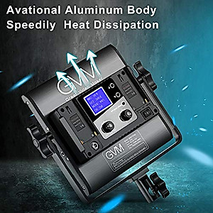 GVM RGB LED Video Light, 800D Studio Light with APP Control Lighting Kit Photography Light 1 Pack with 8 Kinds Scene Lights, 3200-5600K CRI 97 LED Panel Light for YouTube Studio, Video, Portrait