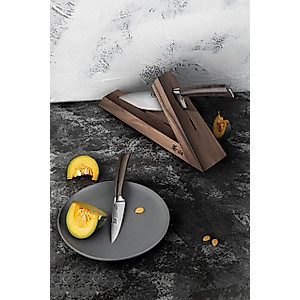 Cangshan TA Series 1021356 Swedish 14C28N Steel Forged 3-Piece TAI Knife Block Set, Walnut
