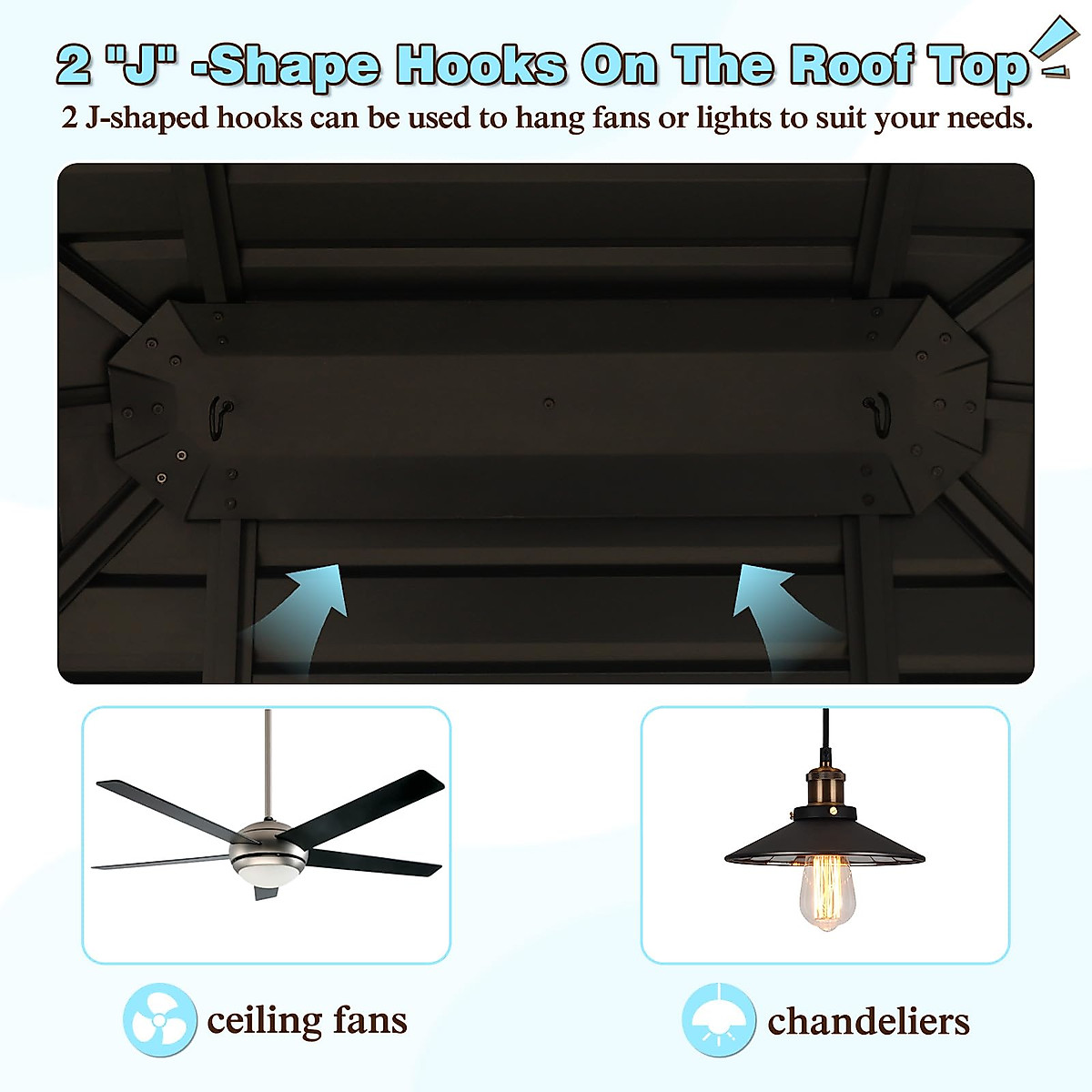 MUPATER 10x12ft Hardtop Gazebo with Sidewalls and Mesh Netting, Single Roof Patio Gazbeo, Outdoor Gazebo for Patios, Deck, Lawns, Gardens and Pools, Black