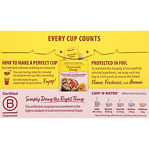 Bigelow Tea Chamomile with Mango Tea, 20 ct