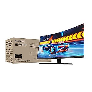GIGABYTE G32QC A (32" 165Hz 1440P Curved Gaming Monitor, 2560 x 1440 VA 1500R , 1ms (MPRT) Response Time, 93% DCI-P3, VESA Display HDR400, FreeSync Premium Pro