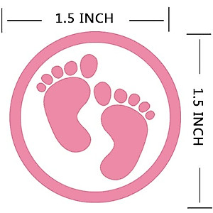 Footprint Envelope Seals, Birthday Party Favor Stickers,Thank You for Celebrating Stickers,1.5 Inch Footprint Envelope Sticker for Invitation,504 Pcs Per Pack