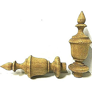 Sittikatechai 1Pc Unfinished Wooden finials for Clock Home Office Furniture Decor