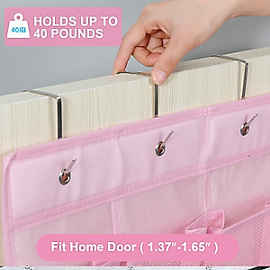 FIRCRE Over the Door Shoe Organizers 28 Mesh Pink Pockets Hanging Shoes Organizer Shoe Rack for Closet Entryway Bedroom Bathroom Pantry Shoe Holder for Women High Heeled Shoes roducts