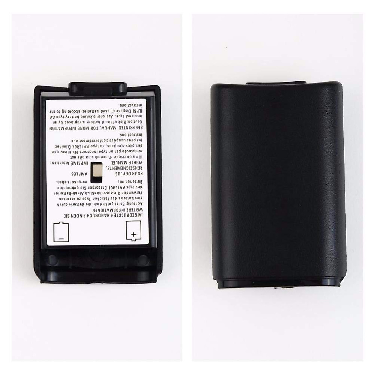 BFVV Black Battery Cover Shell Case Replacement for Xbox 360 Wireless Controller - 10 Pack