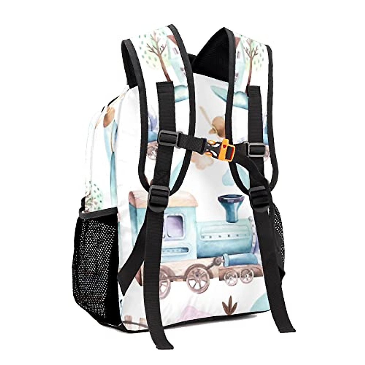 Liveweike Custom Kids Backpack,Tree Airplane Train Personalized Kid's School Bookbags Bag for Gift Boy Girls Children