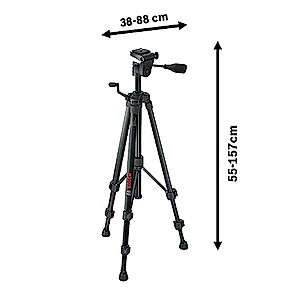 Bosch Professional Tripod for Lasers and Levels BT 150 (Height: 55-157 cm, Thread: 1/4")