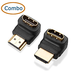 Cable Matters Combo Pack 270 Degree and 90 Degree HDMI Adapter (Right Angle HDMI) with 4K and HDR Support
