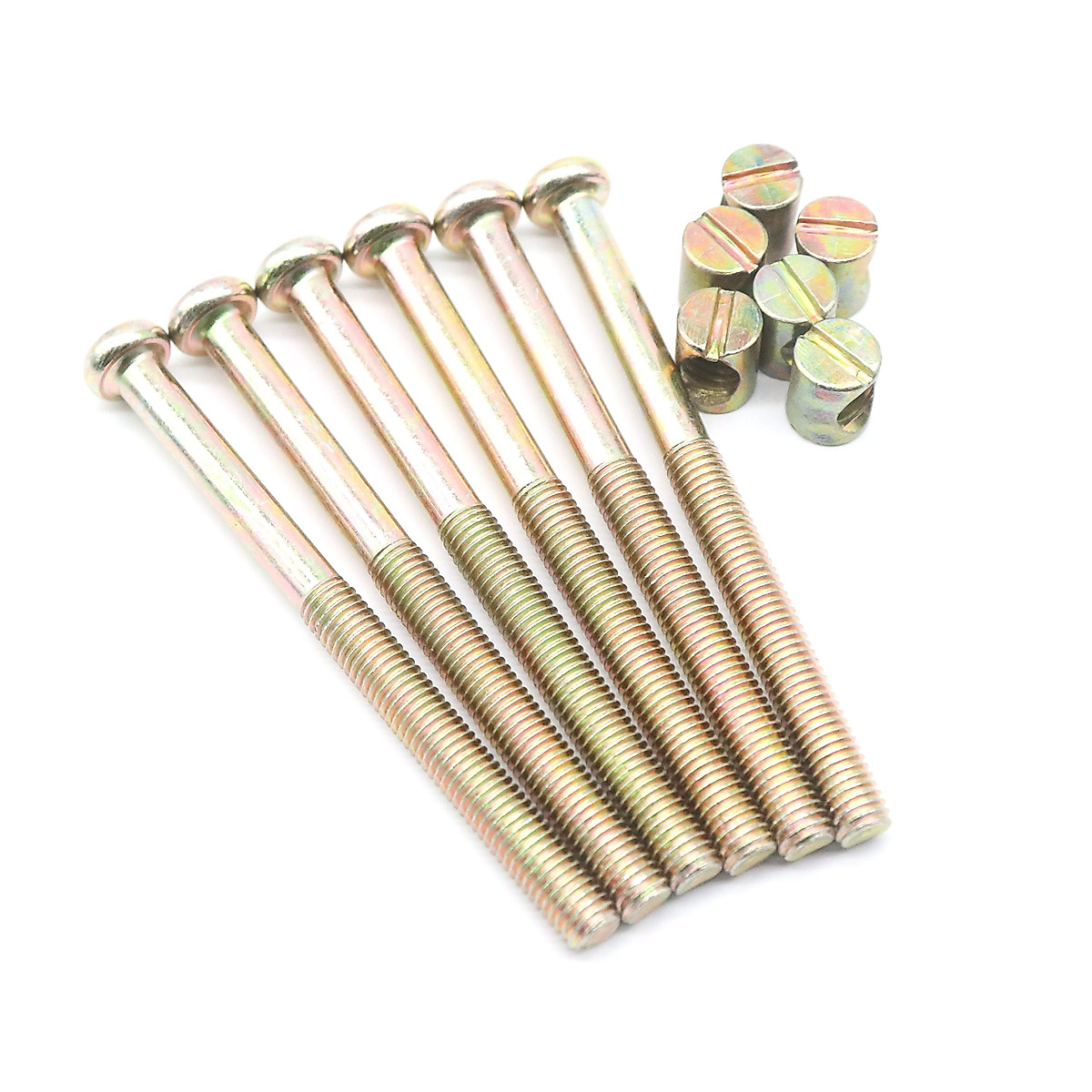 Bunk Bed Bolts and Nut Set,binifiMux 10-Pack M8x100mm Hex Socket Cap Half Thread Furniture Barrel Screws Bolt Nuts Kit for Crib Bunk Beds Chairs, BEF Frame Bolts, Toddler Bed Screws, M8 Barrel Nuts