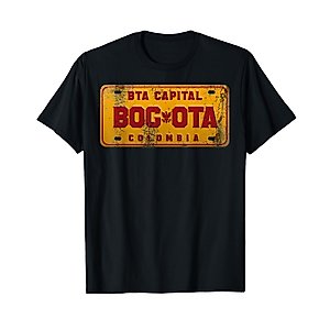 Bogoto, Bogota, Santa Fe De Bogota Capital License Plate T-Shirt