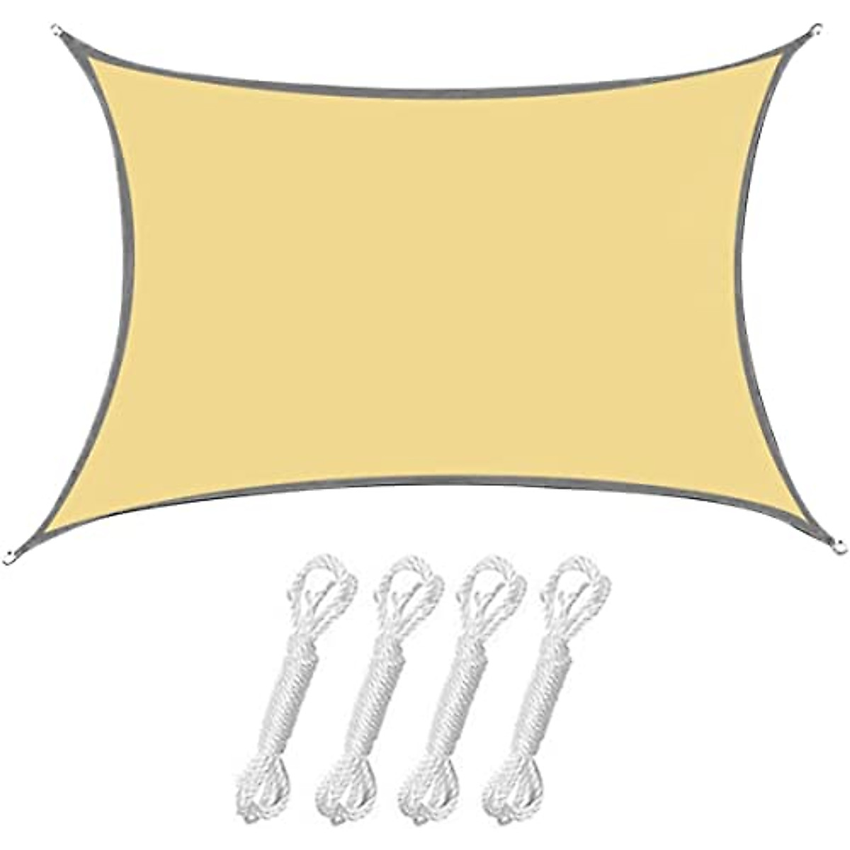 Rectangular Sunshade - 78.7×118" 4-Sided Sunshade Sail, Waterproof Awning, UV-Blocking Patio Decorative Awning for Patio Garden Outdoor Facilities