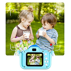 Kids Camera Toddler Camera Shark for Boys and Girls with 48 MP Photos 1080P HD Video Recorder Selfie Camera Time-Lapse IPS 2 inch Digital Camera for Kids Age 3-12 Christmas Birthday Gifts Toy Gift