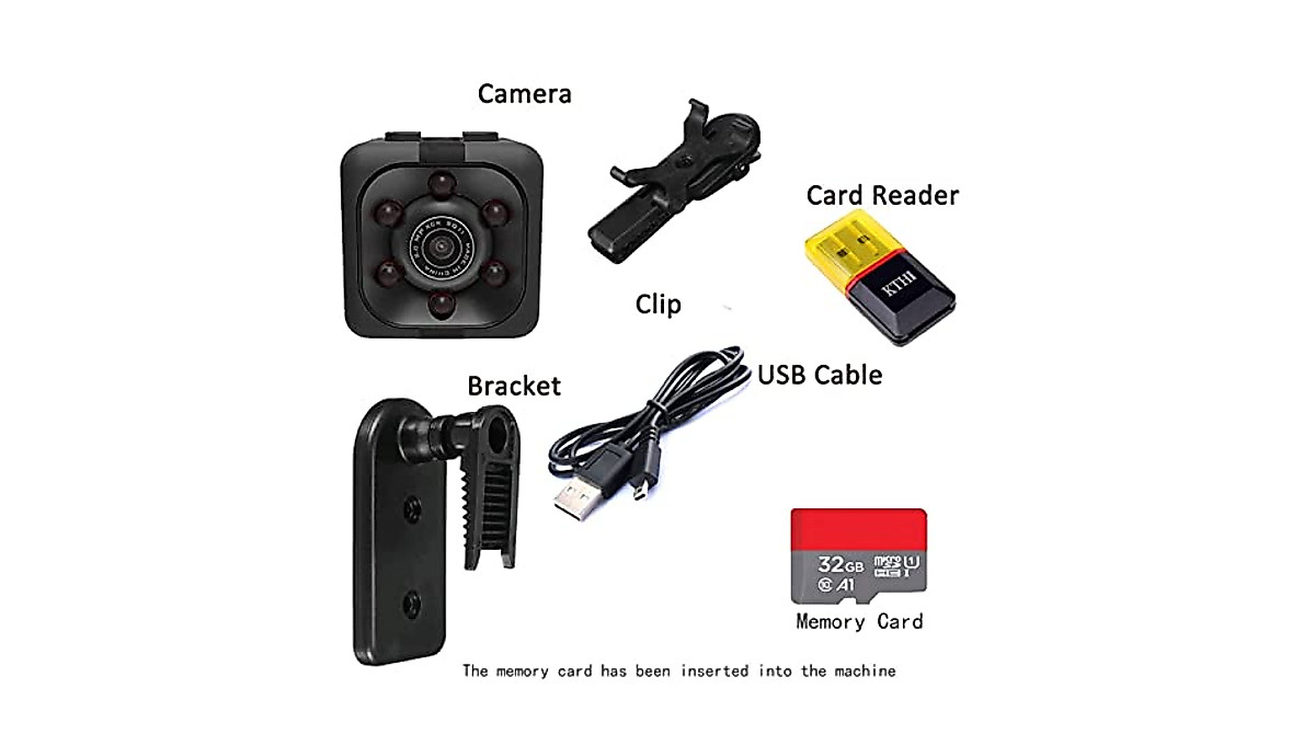 Mini Spy Camera HD Night Vision - 32GB SD Card Included