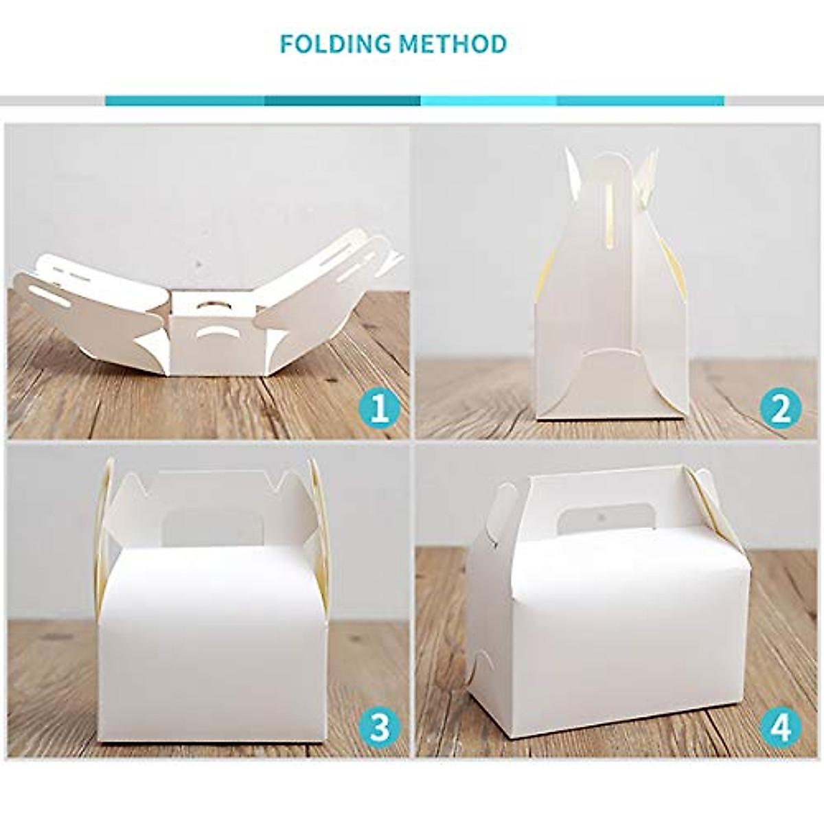 NICEWAY 30 Pack White Gable Gift Boxes Recycled Kraft Gift Box Candy Treat Boxes, Small Goodie Gift Boxes Treat Boxes for Wedding, Birthday Party, Baby Shower 4.5x3.2x3.3 inches