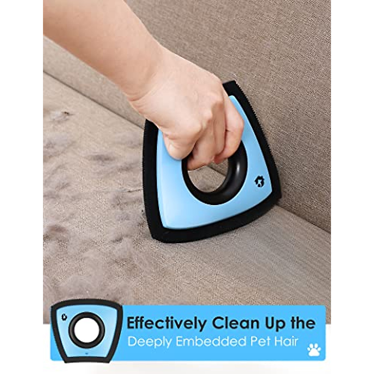 Gobeigo Pet Hair Remover for Couch/Car Detailing, Dog Hair Remover Mini Cat Hair Remover, Fur Removal Brush Great for Auto Detailer & House Cleaners Used in Fabric, Furniture, Couch or Carpet