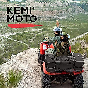 KEMIMOTO ATV Bag, 59L Large ATV Cargo Bag With Insulated Bags, Waterproof 4 Wheeler Storage Rear Rack Seat Bag Universal Compatible With Polaris Sportman Fourtrax Can Am Kawasaki Yamaha Artic Cat