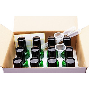 Yizhao Blue Glass Spray Bottles 2oz, with Small Fine Mist Spray, Metal Cap, Refillable for Essential Oil,Travel,Cleaning,Perfume,Aromatherapy,Makeup – 12 Pcs