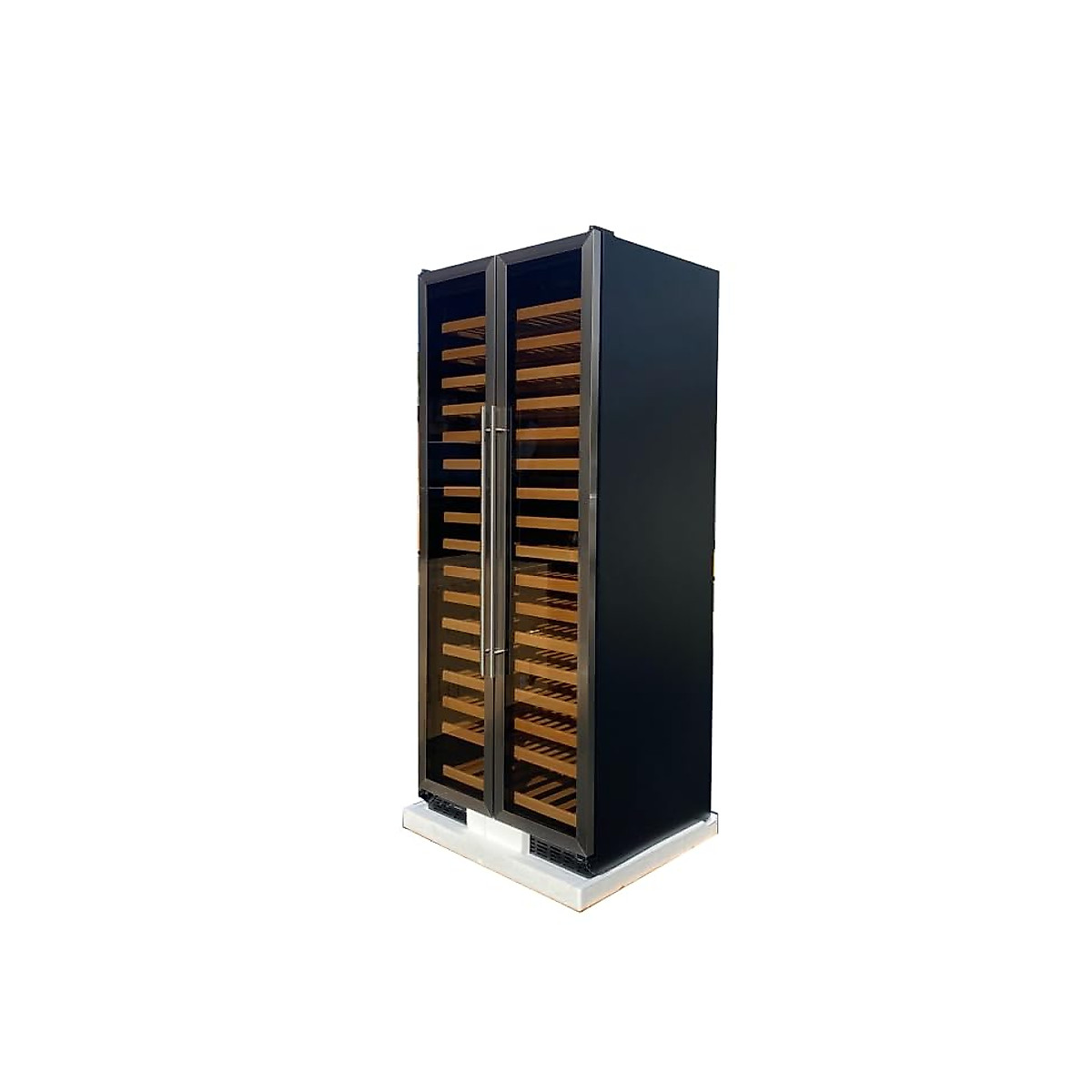 Elite Kitchen Supply Commercial Wine Cooler Dual Zone Refrigerator, ETL NSF 300-350 Bottles Reversible Fridge Merchandiser, Restaurant Bar Grocery Store