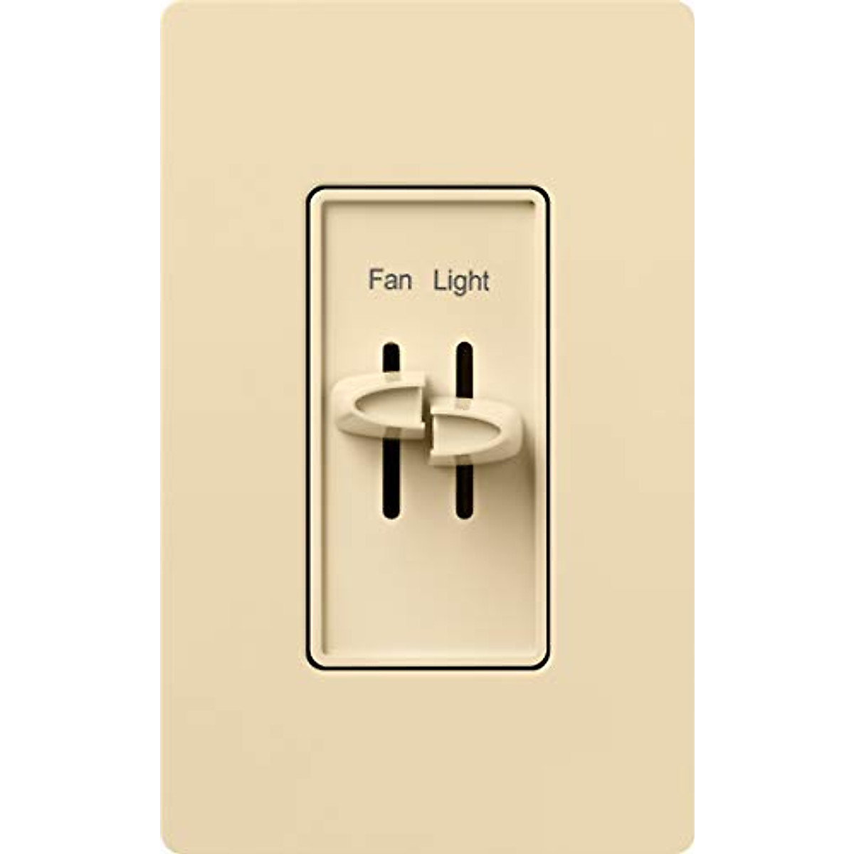Lutron Skylark 3-Speed Combination Fan and Light Control, 1.5 Amp, Single-Pole, S2-LFSQ-IV, Ivory