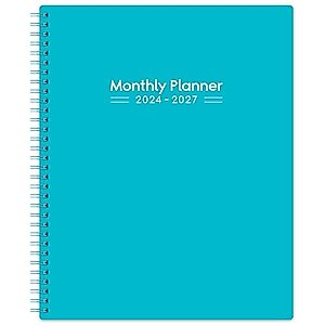 2024-2027 Monthly Planner/Monthly Calendar - 3 Year Monthly Planner 2024-2027, JUL 2024 - JUN 2027, 9" x 11", 36 Monthly Planner + Pocket - Teal