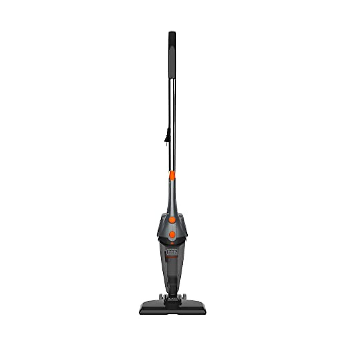 Black and Decker 3 in 1 Convertible Corded Upright Stick Handheld Vacuum Cleaner w/Crevice Tool & Small Brush Attachment Accessories, Gray and Orange