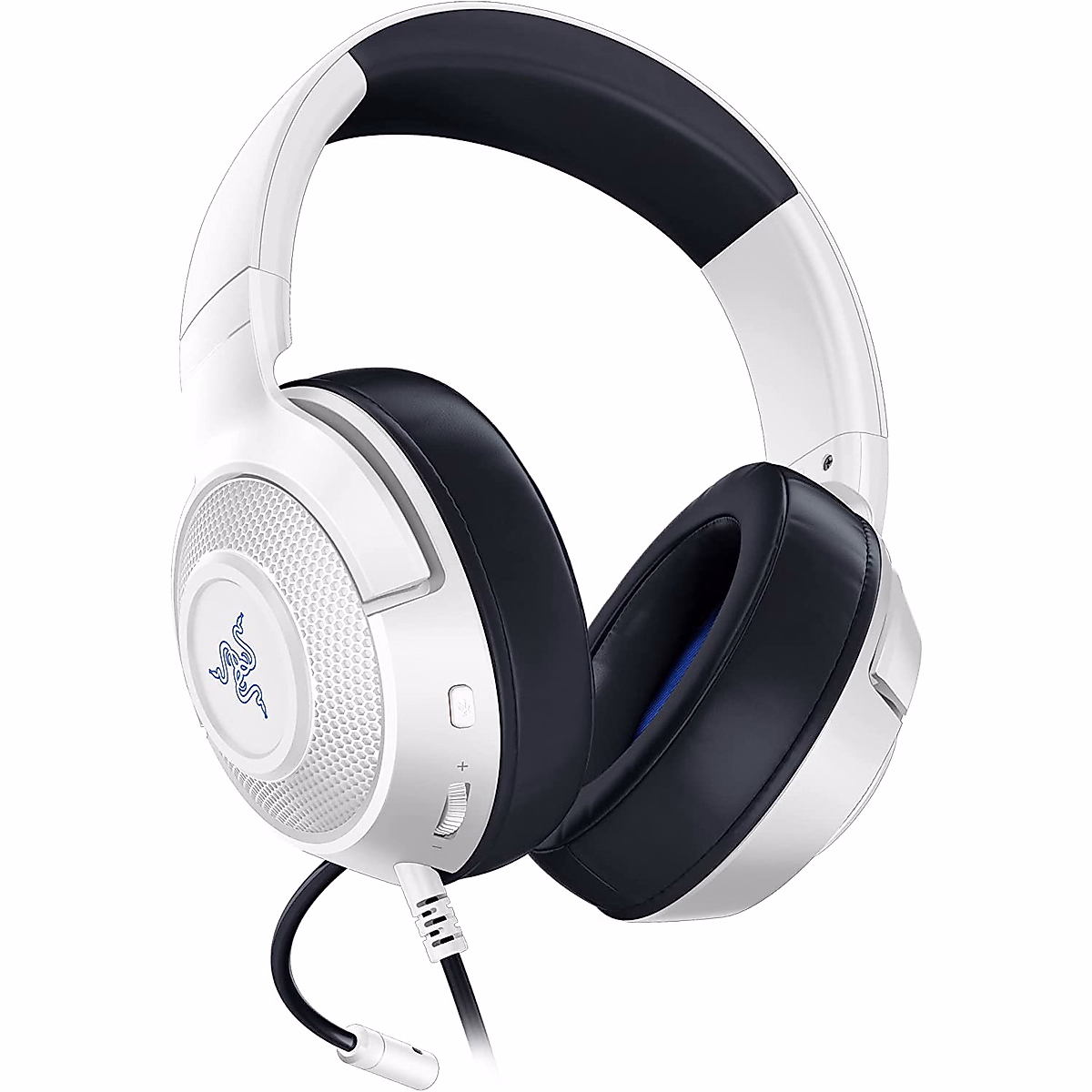 Razer Kraken X for Console - Wired Console Gaming Headset (Bendable Cardiod Microphone, Custom-Tuned 40 mm Drivers, 3.5 mm Connection, Oval Ear Cushions, Adjustable Headband) PlayStation White