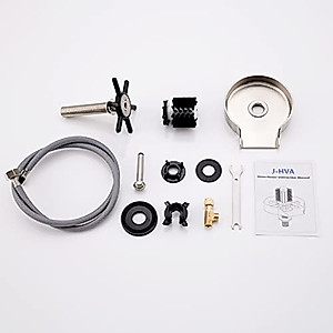 𝟮𝟬𝟮𝟯 𝗡𝗲𝘄 Metal Glass Rinser for Kitchen Sink - 360° Rotary Cup Washer with Brush, Faucet Cup Rinser Cleaner Kitchen Sink Bottle Washer for Bar, Brushed Nickel