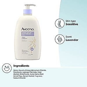 Aveeno Stress Relief Moisturizing Body Lotion with Lavender Scent, Natural Oatmeal to Calm & Relax, Non-Greasy Daily Stress Relief Lotion, 33 fl. oz