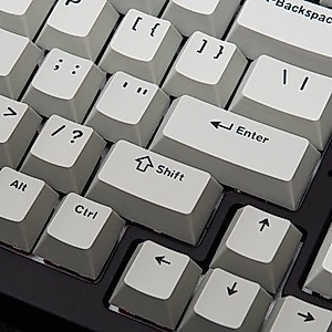 Akko PBT Keycaps Cool Gray Gradient Theme 132-Key Cherry Profile Double-Shot Keyboard Keycap Set with MX Style Stem for Mechanical Keyboards