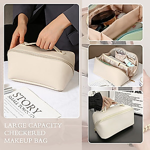 Ovenot Travel Cosmetic Bag - Multifunctional Makeup Bag for Easy Access, Waterproof, Large-capacity, with Handle and Divider