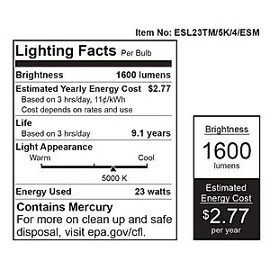 EcoSmart 100W Equivalent Daylight (5000K) Spiral CFL Light Bulb (4-Pack)