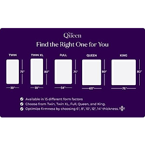 NapQueen 6 Inch Cooling Gel Twin Size Medium Firm Memory Foam Mattress, Bed in a Box