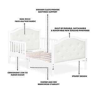 Dream On Me Zinnia Toddler Bed in White