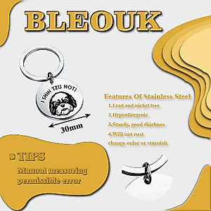 Shi Tzu Dog Keychain Shi Tzu Lover Gift Dog Mom Bag Dog Owner Jewelry I Shih Tzu Not (I SHIH TZU NOT)